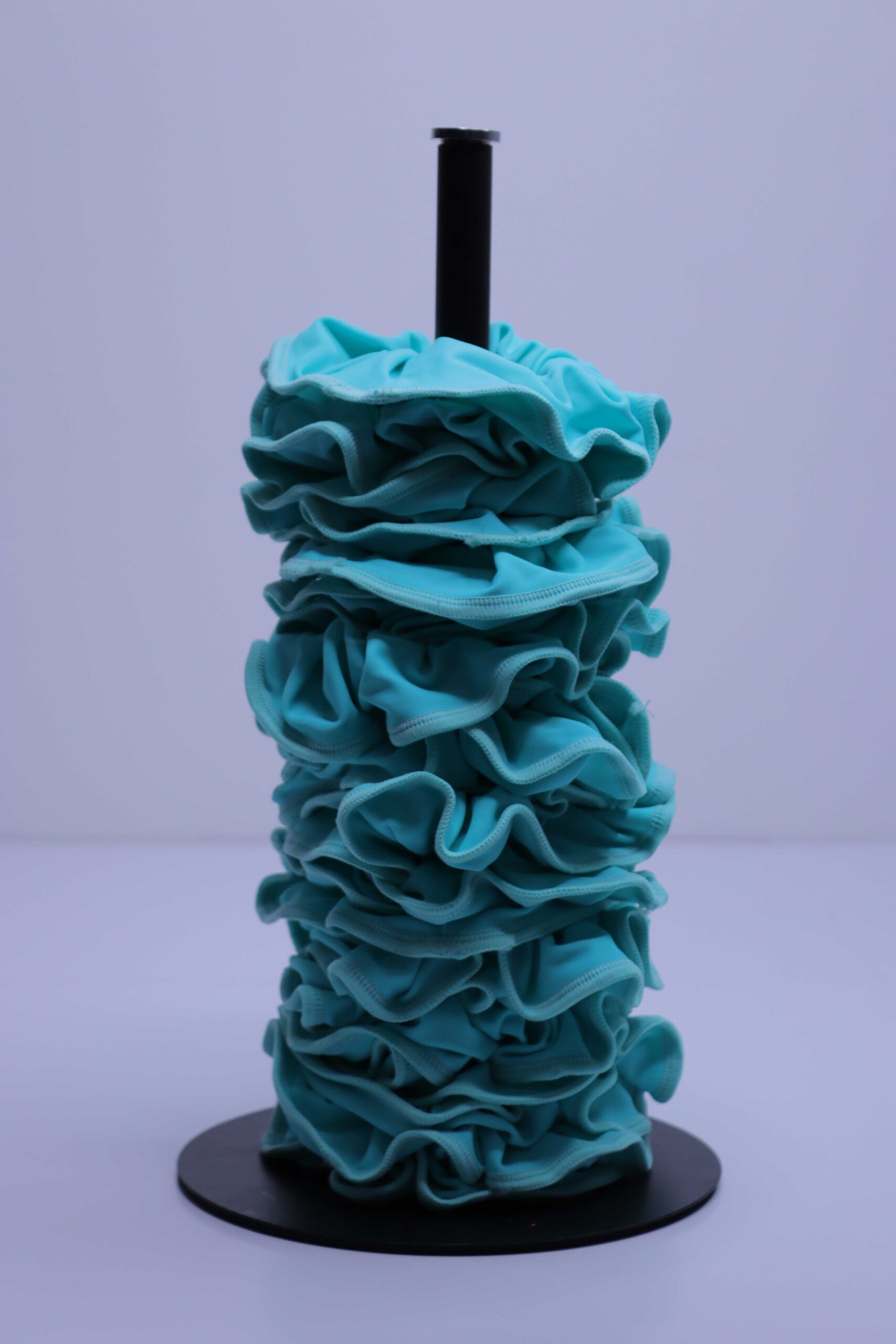 Scrunchie - Blue Aqua Lycra - Pink Leisurewear